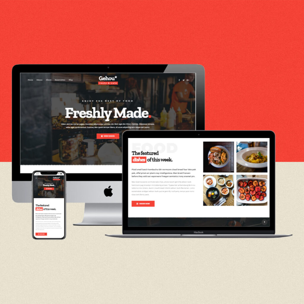 Food & Restaurant Website Design, Web Design for Restaurants
