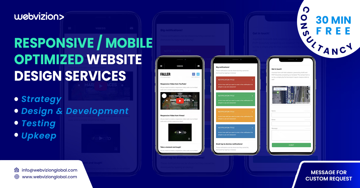 Mobile Optimized Website Design, Responsive Design Services