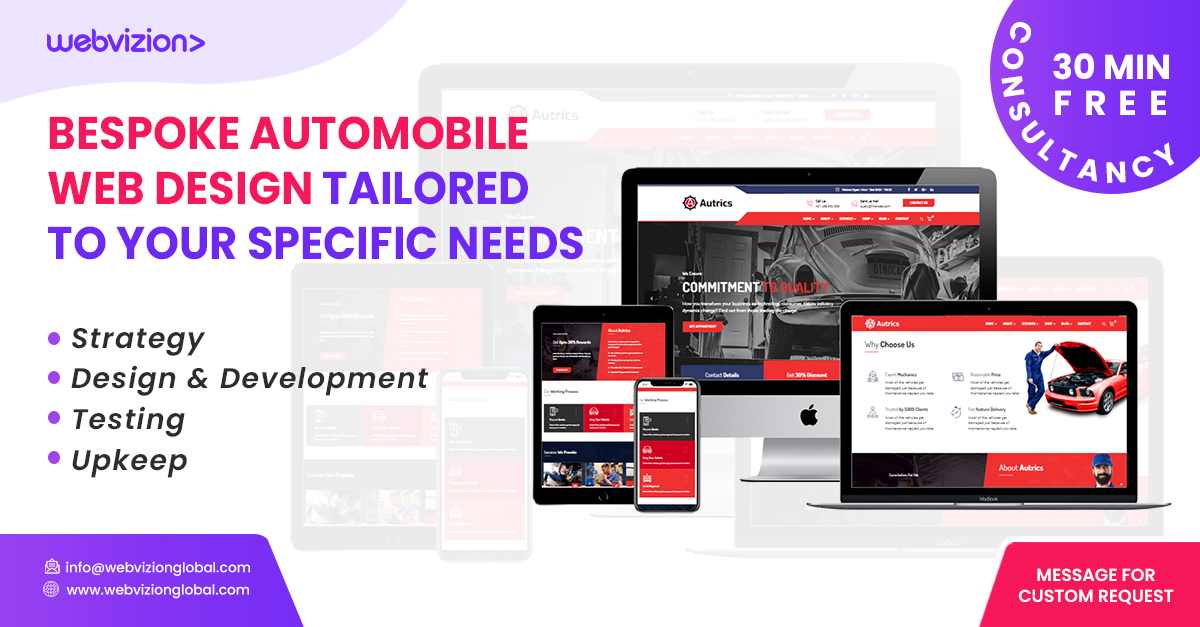 Automobile Website Design, Web Design for Automotive Industry