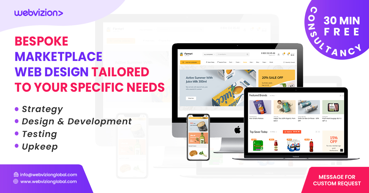 Marketplace Website Design, E-commerce Marketplace Services